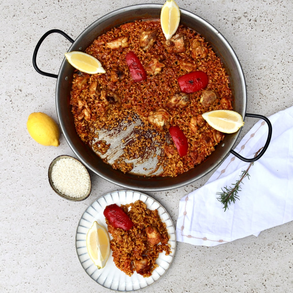 Spanische Paella Kombi-Box (Meeresfrüchte & Hühnchen) - 8 Pers. – getvoila